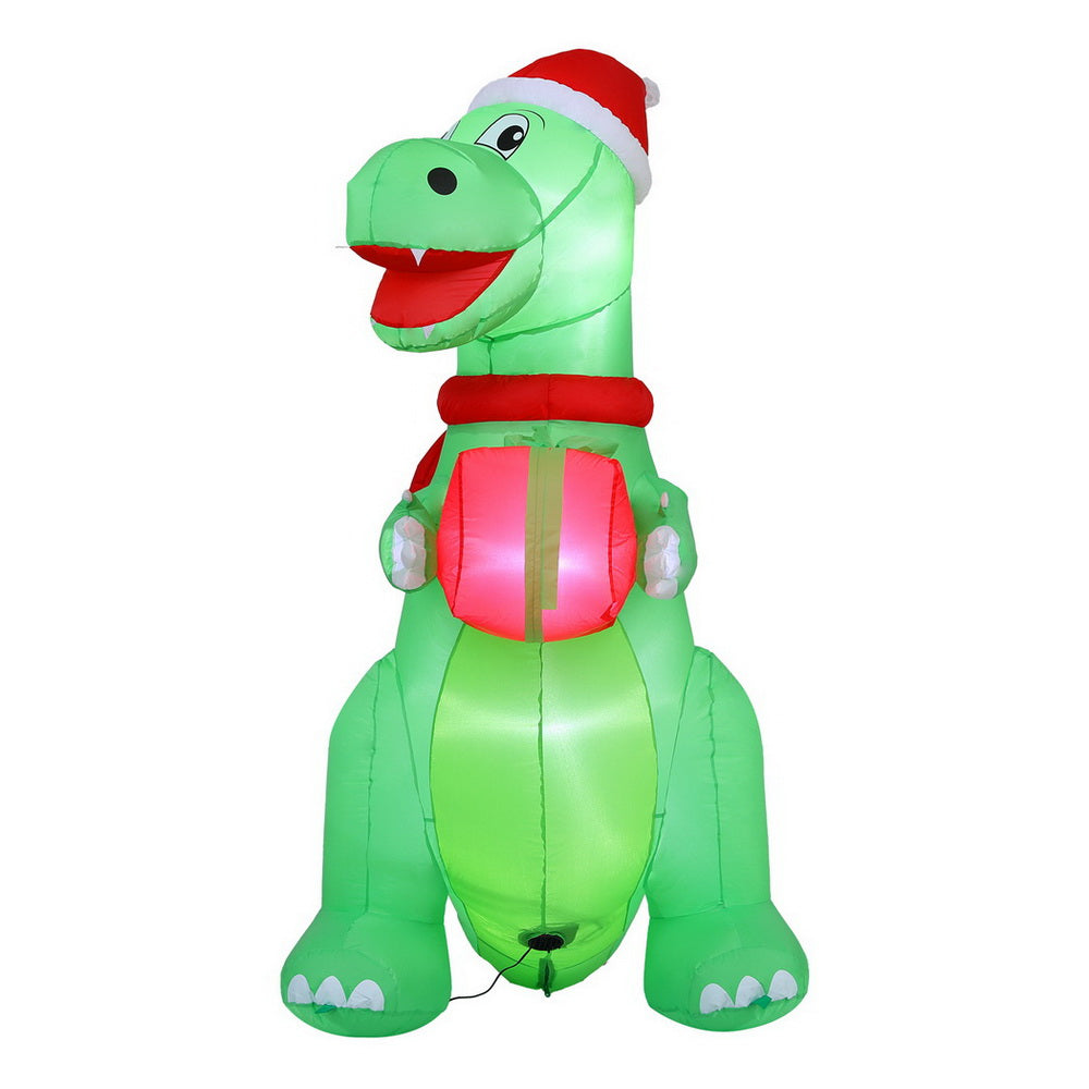 Jingle Jollys Christmas Inflatable Dinosaur 1.8M Height LED Decoration