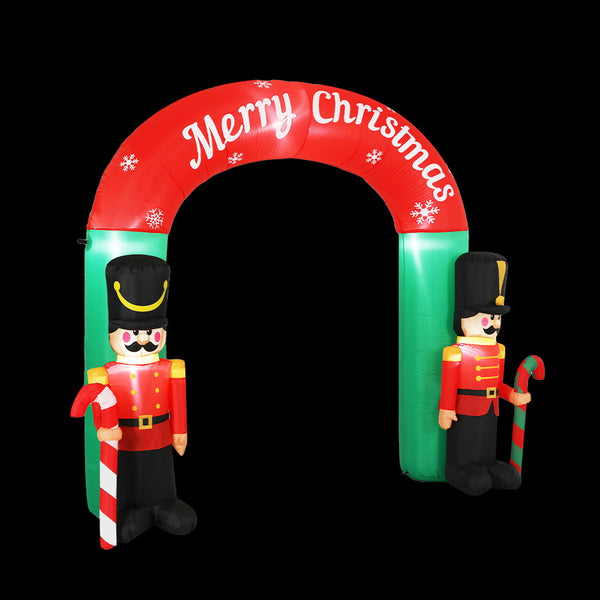Jingle Jollys Christmas Inflatable Archwary Nutcracker 3M Illuminated