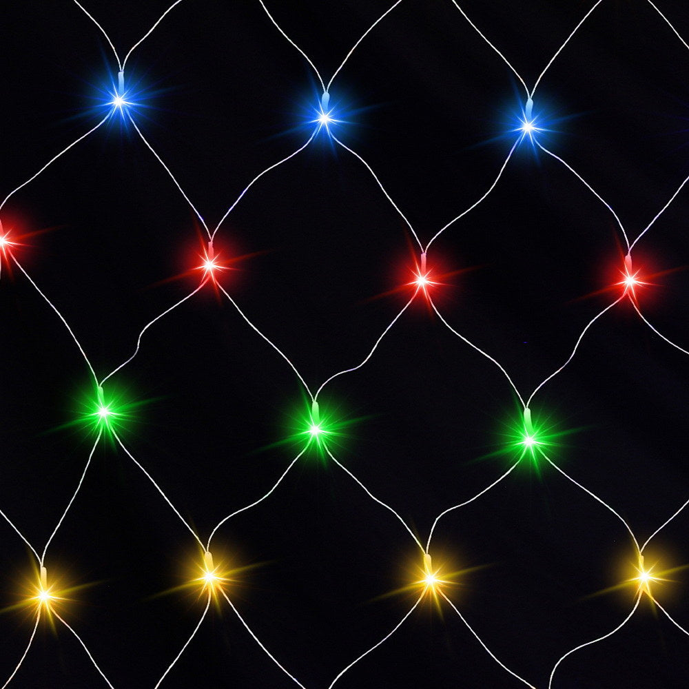 Jingle Jollys Christmas Lights 5Mx3M Net String Light 600 LED Colourfu